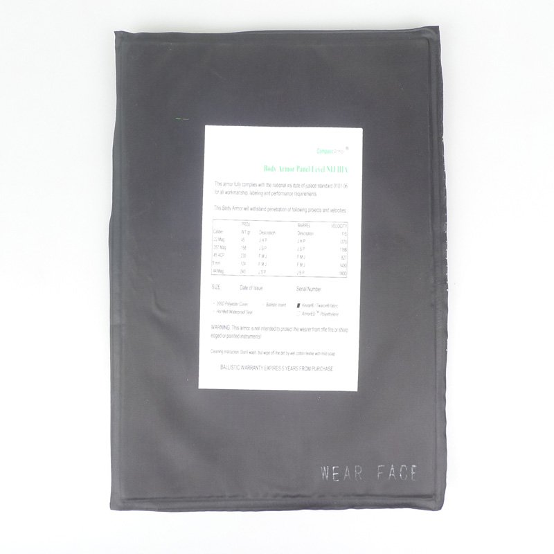 Anti-trauma Panel Soft Insert Armor NIJ Level IIIA - counter-terrorism ...