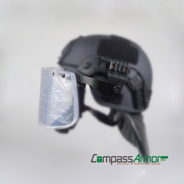 Ballistic Visor detachable for helmets with slide-rails - counter ...